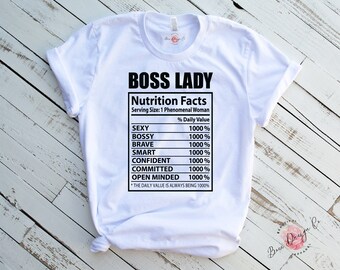 Boss Lady Nutrition Facts Svg - Etsy