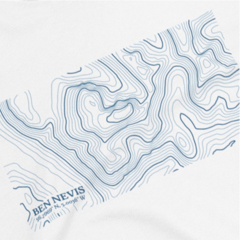 Custom Hiking T-shirt Outdoors Gift Contour Map Art Topographic ...