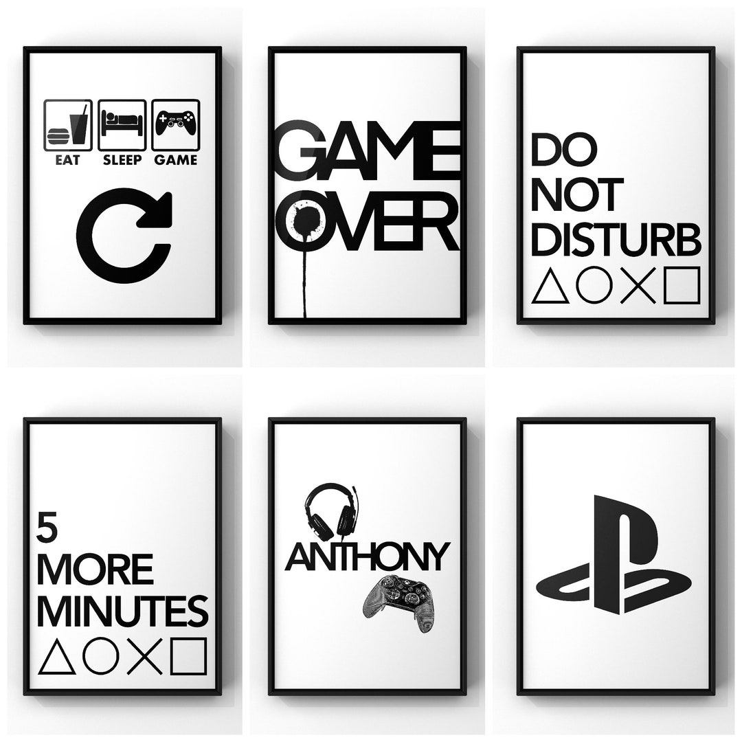 Gaming Print, Gamer Poster, Gaming Wall Art, Playstation Pictures, Boys ...