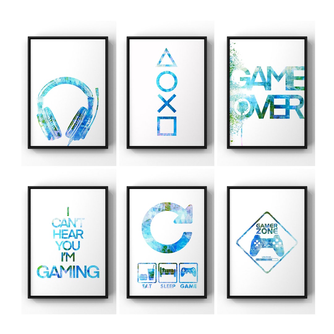 Gaming Prints, Gamer Poster, Games Room Wall Art, Teen Gift, Boys ...