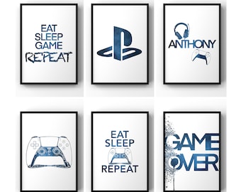 Game Over Print Gamer Wall Art Game Over Poster Gaming - Etsy