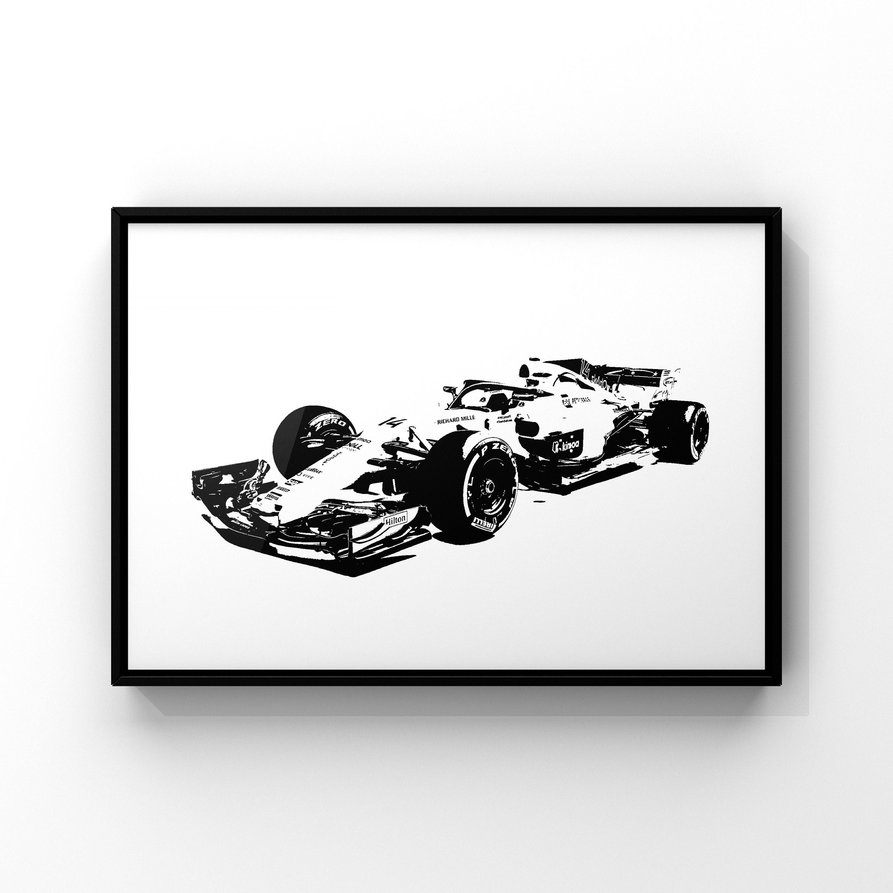 F1 Formula 1 Car Poster Formula One Illustration Ferrari - Etsy UK