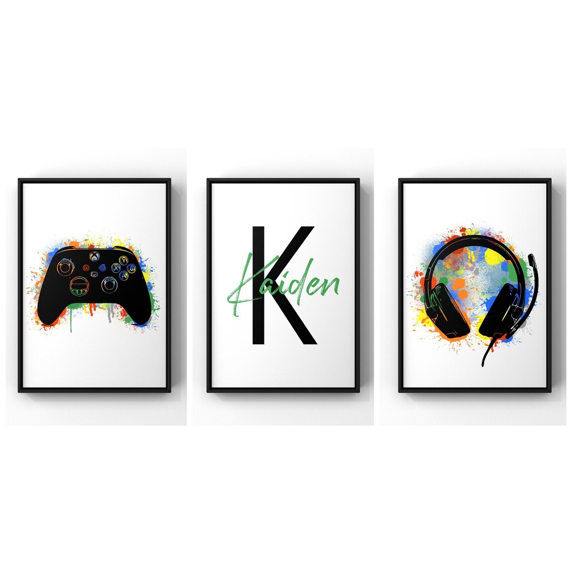 Gaming Prints, Gaming Poster, Gaming Wall Art Set of 3, Gaming Room ...