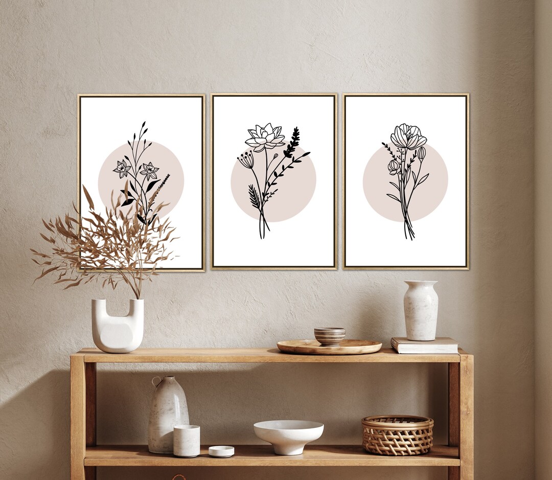 Boho Wall Prints, Black and White Wall Art, Printable Wall Art ...