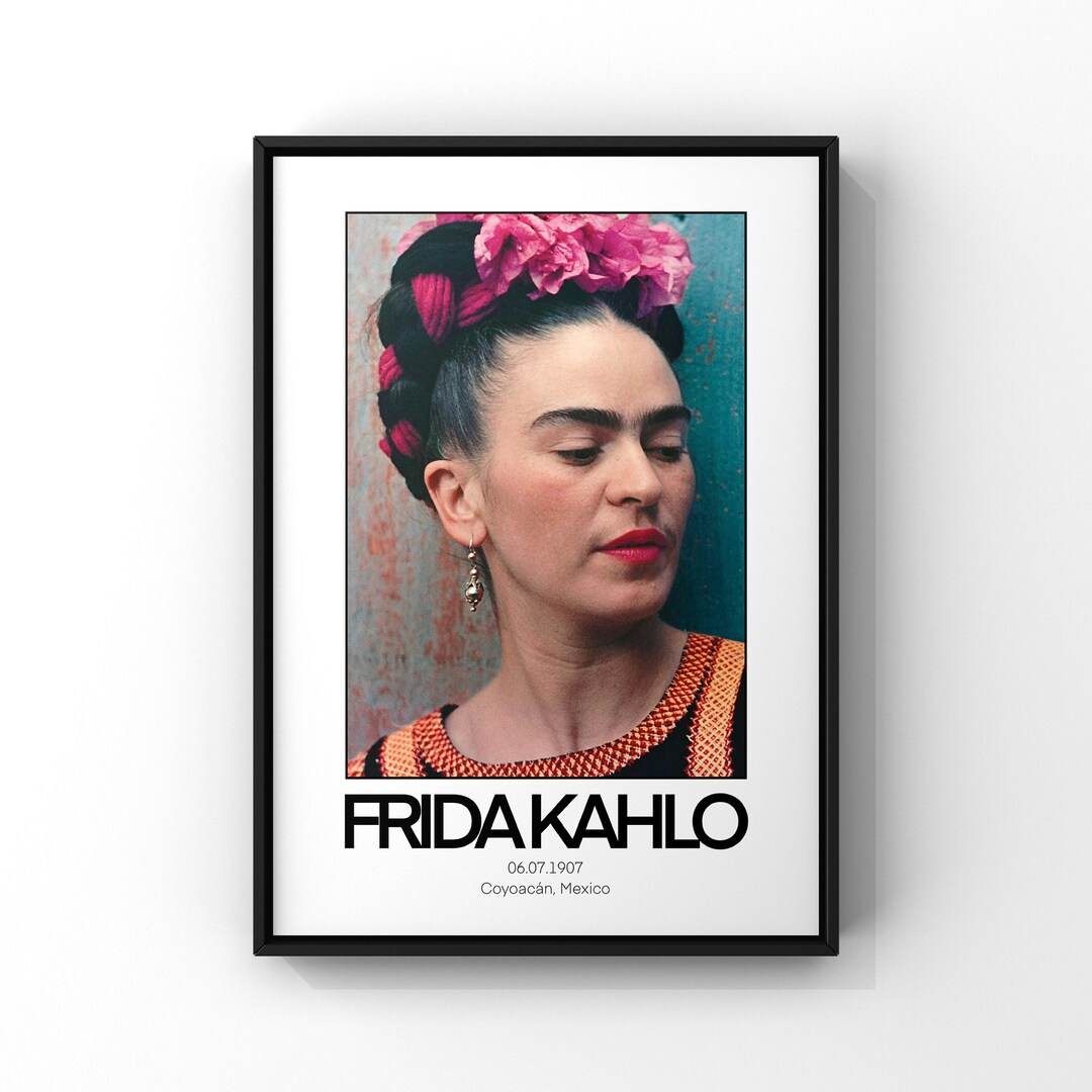 Frida Kahlo Print, Frida Kahlo Portrait Poster, Home Decor, Modern Art ...