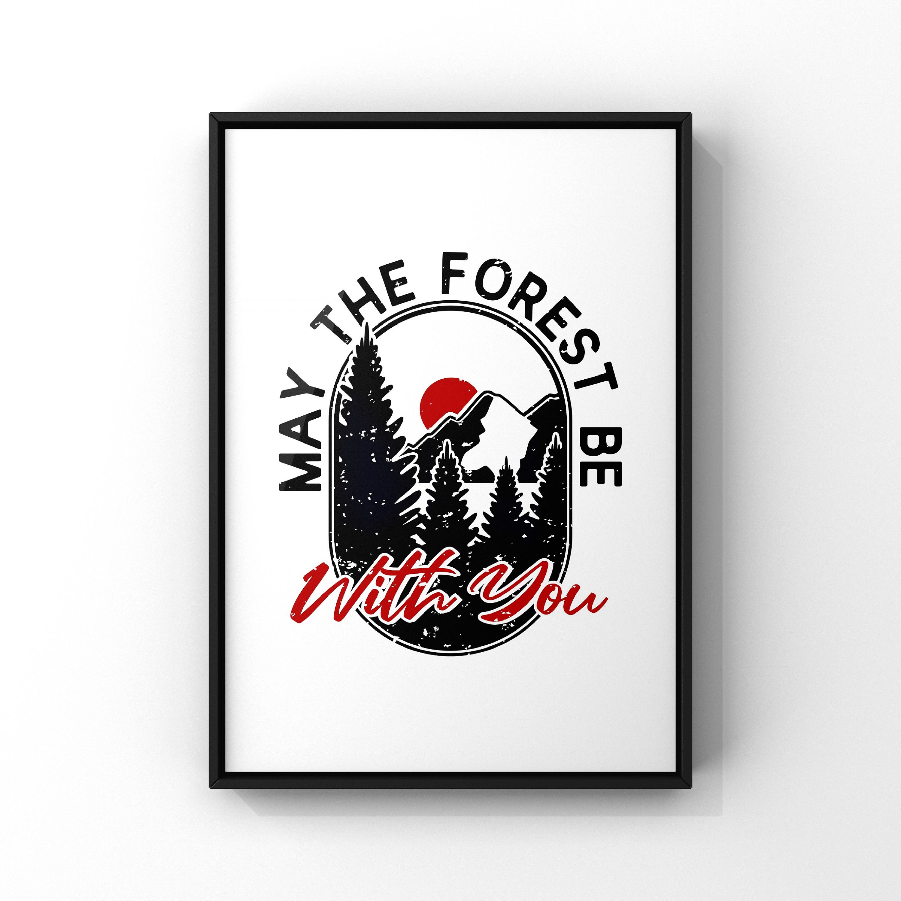 Prints Art & Collectibles Walk The Fells Wall Art Hike Mountain Walker ...