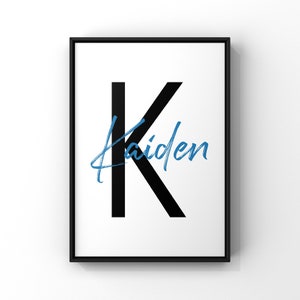 Football Soccer Player Personalised Gift, Boys Male Football Art Print ...