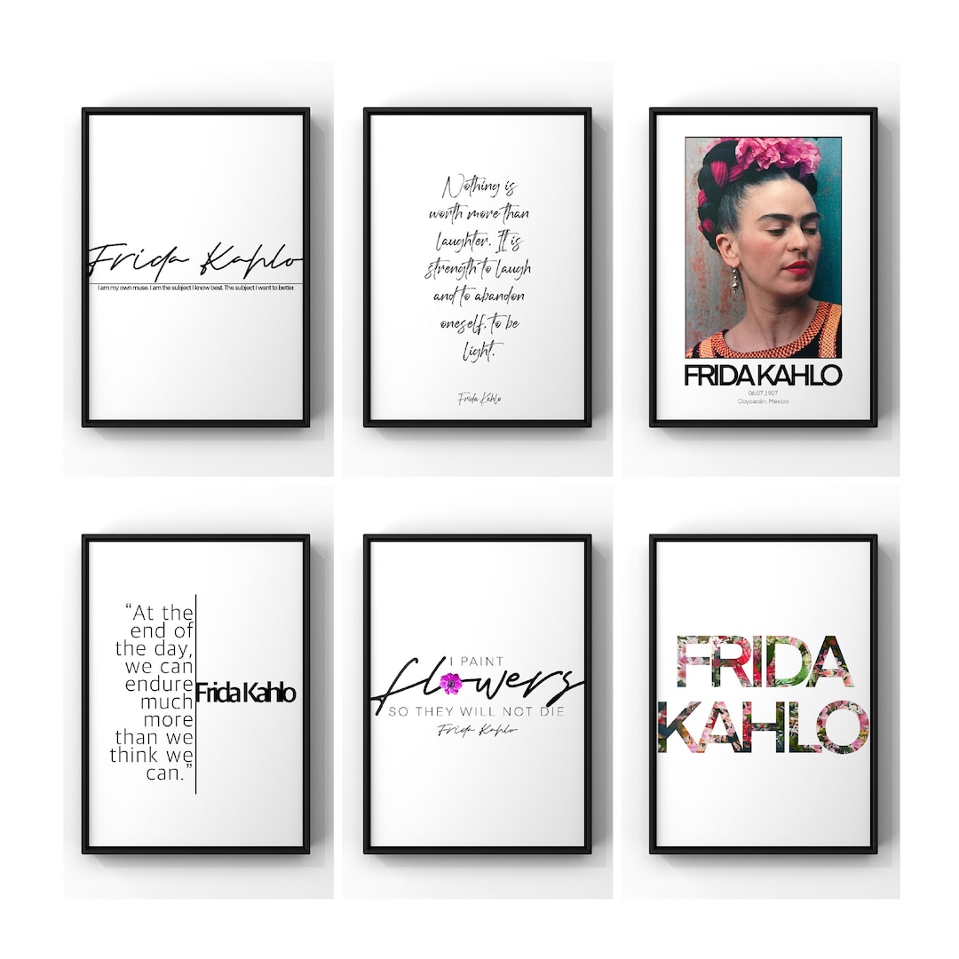 Frida Kahlo, Frida Kahlo Print, Frida Kahlo Quote, Feminist Art, Flower ...