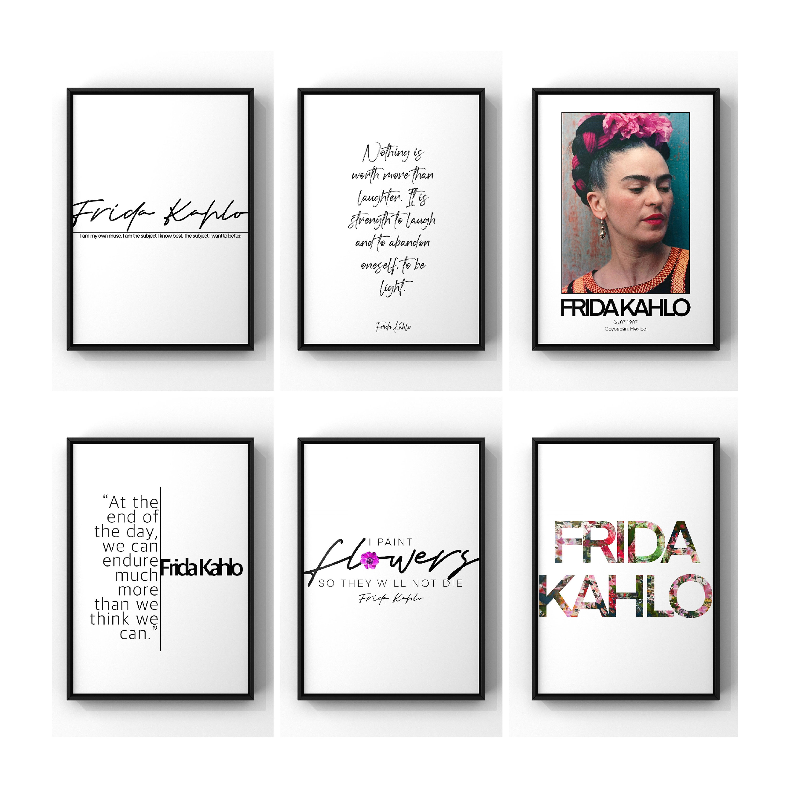 Frida Kahlo, Frida Kahlo Print, Frida Kahlo Quote, Feminist Art, Flower ...