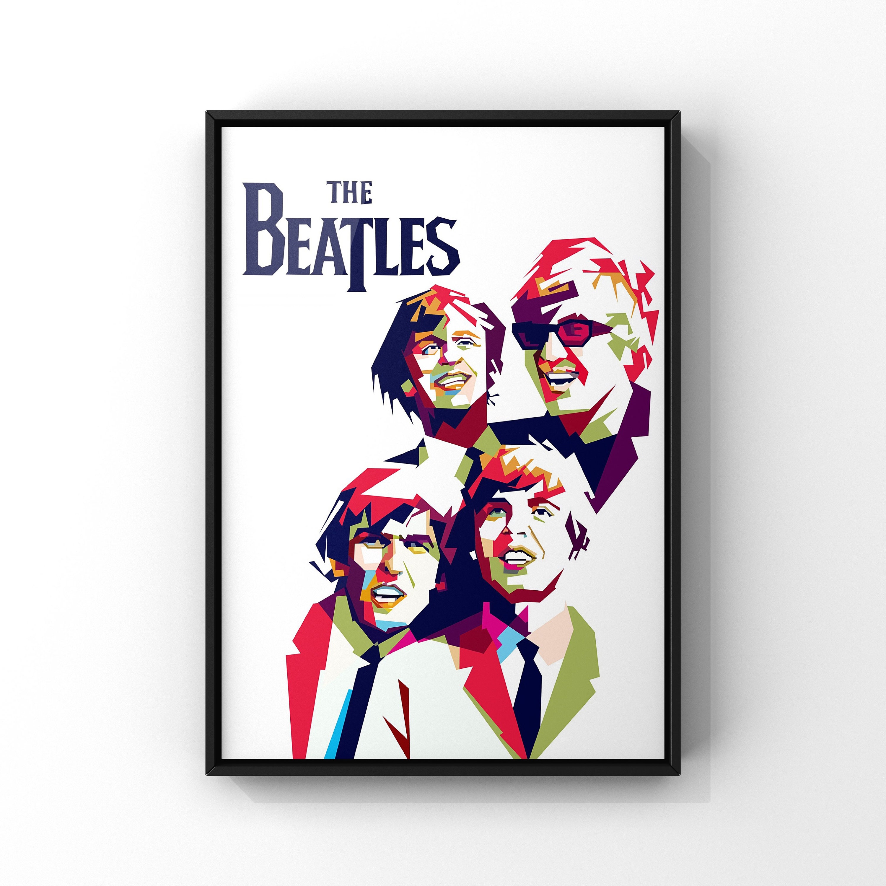 Beatles Poster, Iconic Band Instruments, Music Wall Art - Etsy