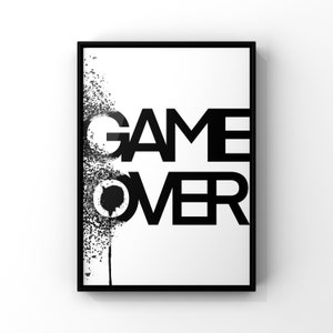 Gaming Poster Printable Art for Man Cave, Gamer Print Wall Decor for ...