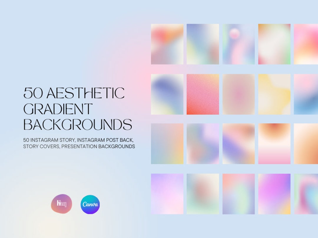 50 Aesthetic Gradient Backgrounds for Presentations, Instagram Posts ...