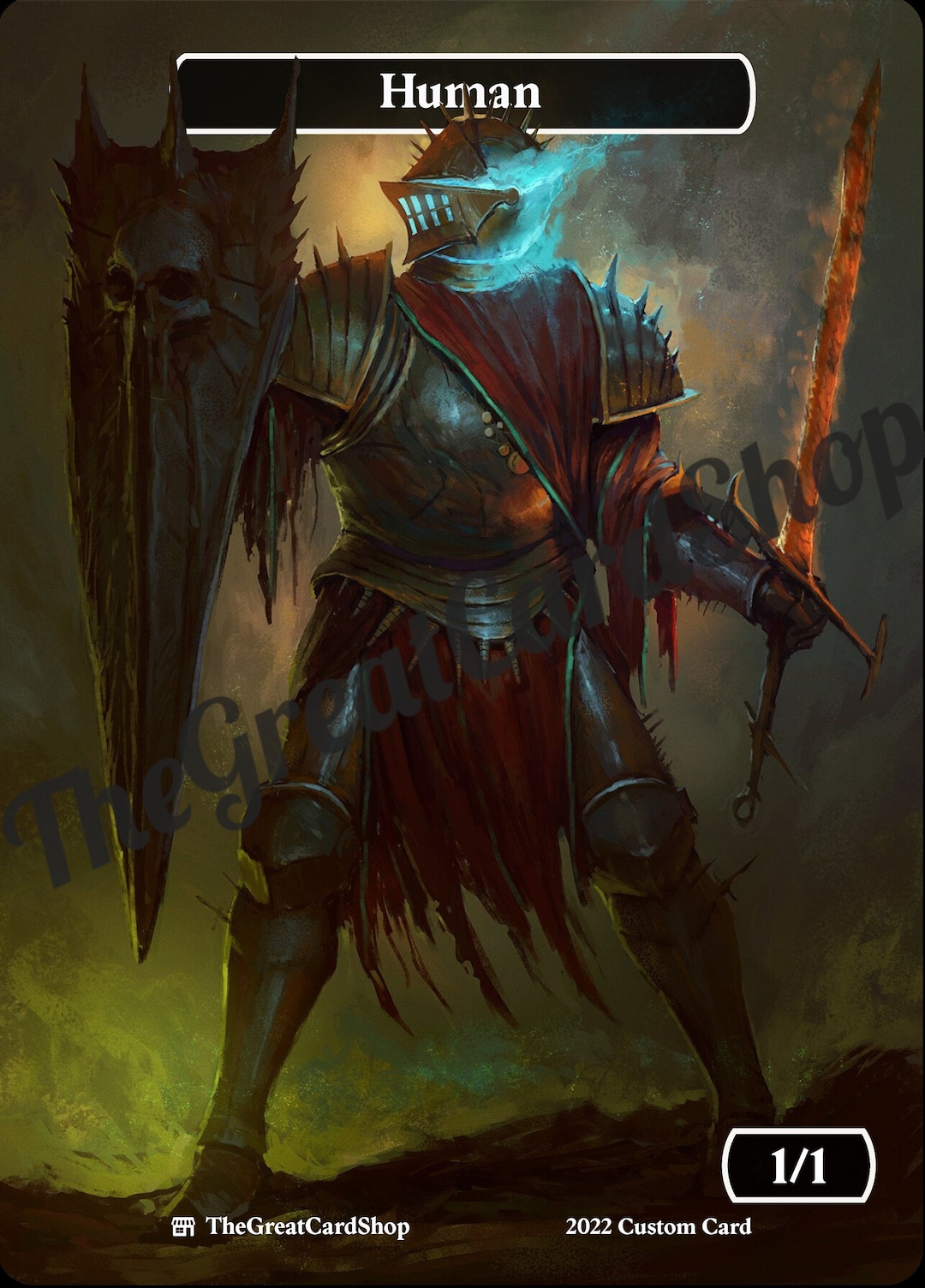 Magic Human Tokens Full Art Custom Card - Etsy