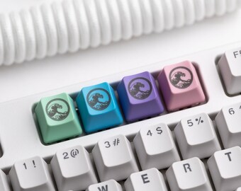 The Great Wave off Kanagawa Keycaps - Etsy