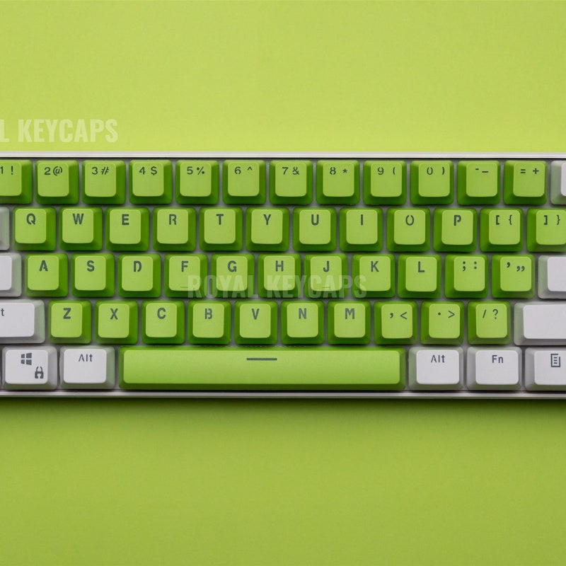 Green and White Keycaps - Etsy