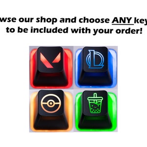 Lime Green Keycap Set 104 Pc W/ Free Custom Keycap Backlit Doubleshot ...