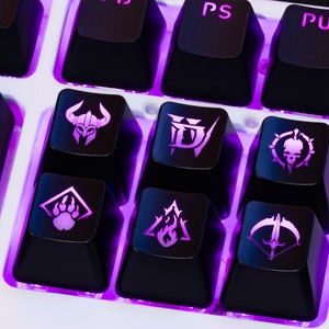 Diablo 4 Keycap Set Custom Keycap Mechanical Keyboard Unique Gamer ...