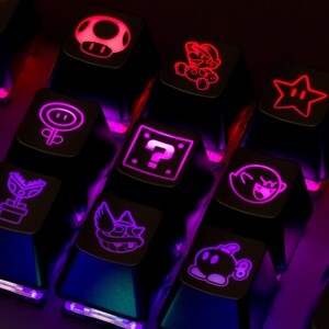 Mario Keycap Set, Artisan Keycaps, Custom Keys for Cherry MX Keyboard ...