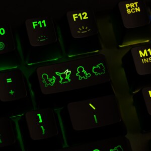 Pokemon Starters Keycap, Poke Keycaps, Pokemon Character Keys, Gamer ...