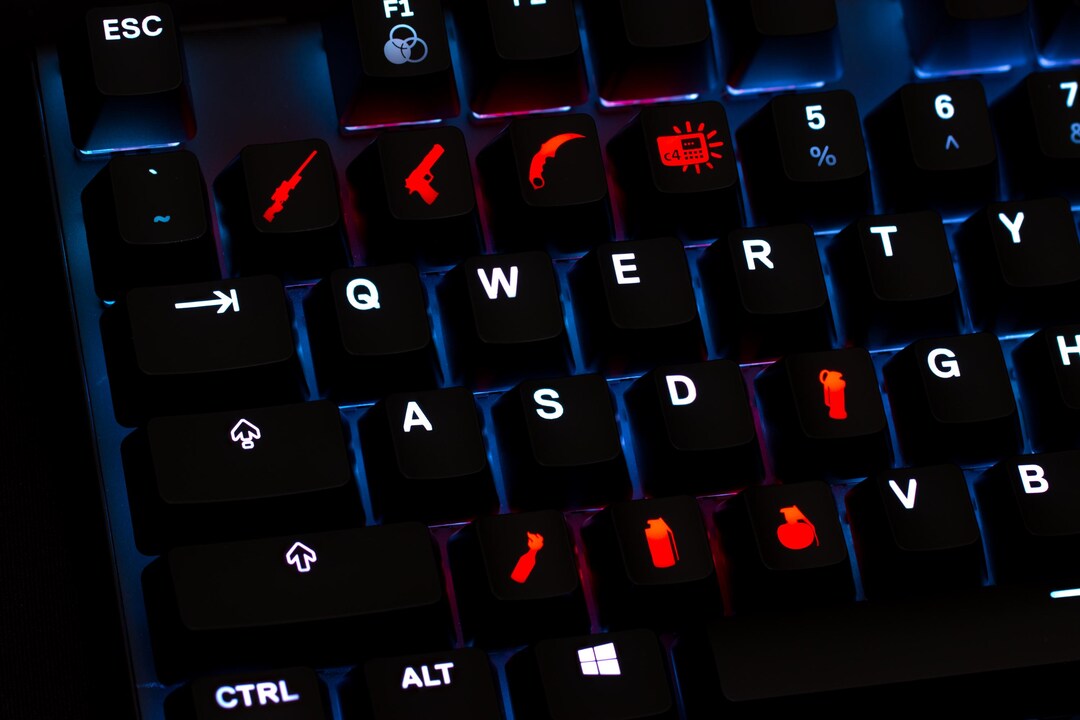 Counter Strike Keycap Set, Artisan Keycaps for FPS, Custom Keys for ...