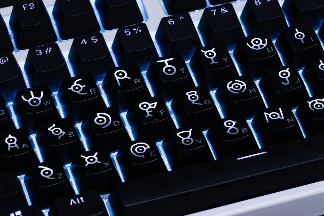 Pokemon Unown Custom Keycap Set, Poke Keycaps, Pokemon Character Keys ...