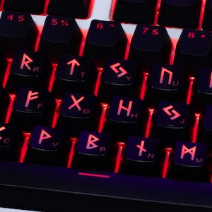 Rune Keycap Set, Elder Futhark Runes, Artisan Keycaps, Custom Keys for ...