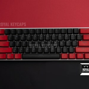 Red & Black Keycap Set 104 Pc W/ Free Custom Keycap! | Backlit ...