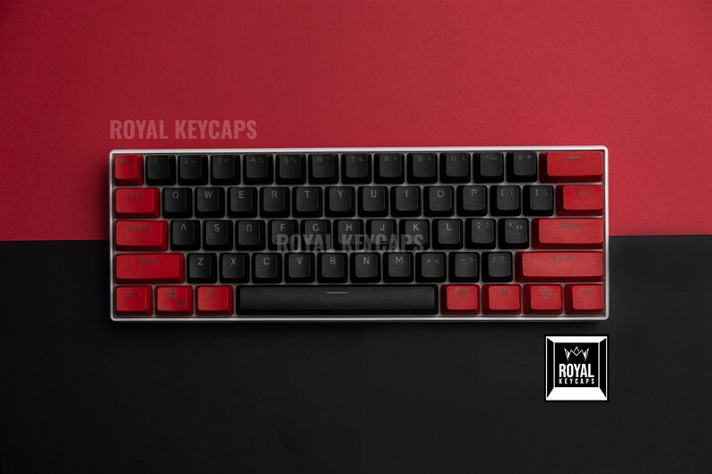 Red & Black Keycap Set 104 Pc W/ Free Custom Keycap! | Backlit ...