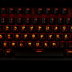 Zelda Hylian Alphabet Keycap Set, Artisan Keycaps, Custom Keys for ...