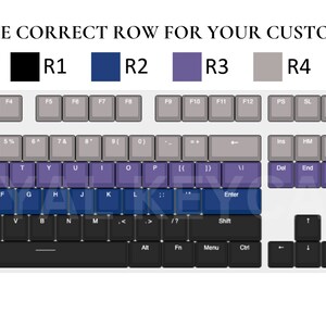 Purple Keycap Set 104 Pc W/ Free Custom Keycap Backlit Doubleshot PBT ...