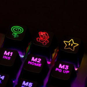 Mario Keycap Set, Artisan Keycaps, Custom Keys for Cherry MX Keyboard ...