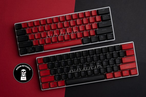 Red & Black Keycap Set 104 Pc W/ Free Custom Keycap Backlit - Etsy