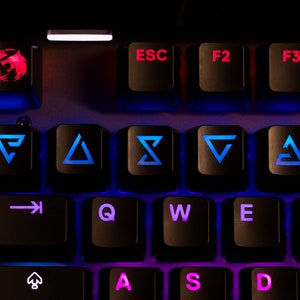 Witcher Keycap Set | Custom Keycap | Mechanical Keyboard | Unique Gamer ...