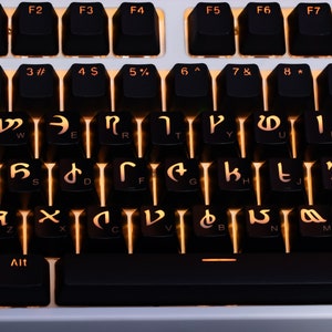 FFXIV Keycap Set Eorzean Alphabet Custom Keycap Mechanical Keyboard ...