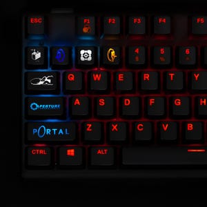 Portal Keycap Set, Artisan Keycaps, Custom Keys for Cherry MX Keyboard ...