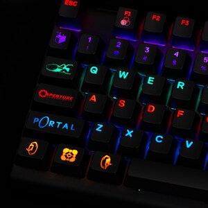 Portal Keycap Set, Artisan Keycaps, Custom Keys for Cherry MX Keyboard ...