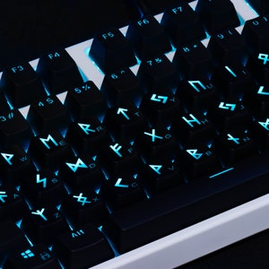 Rune Keycap Set, Elder Futhark Runes, Artisan Keycaps, Custom Keys for ...