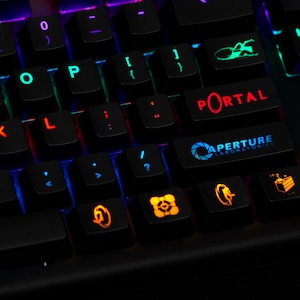 Portal Keycap Set, Artisan Keycaps, Custom Keys for Cherry MX Keyboard ...