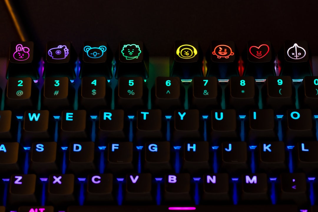 BT21 Character Keycaps BTS Army Custom Kawaii Keycaps Gamer Gifts - Etsy