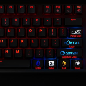 Portal Keycap Set, Artisan Keycaps, Custom Keys for Cherry MX Keyboard ...