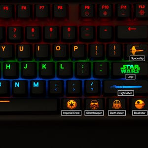 Star Wars Keycap Set, Artisan Keycaps, Custom Keys for Cherry MX ...