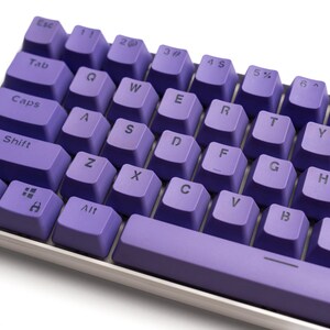 Purple Keycap Set 104 Pc W/ Free Custom Keycap Backlit Doubleshot PBT ...