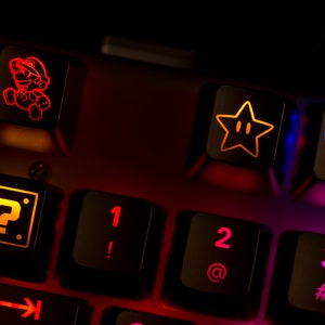 Mario Keycap Set, Artisan Keycaps, Custom Keys for Cherry MX Keyboard ...