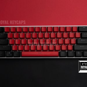 Red & Black Keycap Set 104 Pc W/ Free Custom Keycap! | Backlit ...