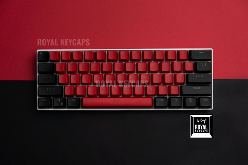 Red & Black Keycap Set 104 Pc W/ Free Custom Keycap! | Backlit ...