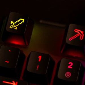 Minecraft Weapon Keycap Set, Artisan Keycaps, Custom Keys for Cherry MX ...