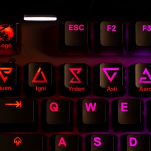 Witcher Keycap Set | Custom Keycap | Mechanical Keyboard | Unique Gamer ...