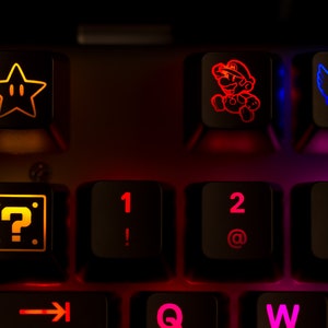 Mario Keycap Set, Artisan Keycaps, Custom Keys for Cherry MX Keyboard ...