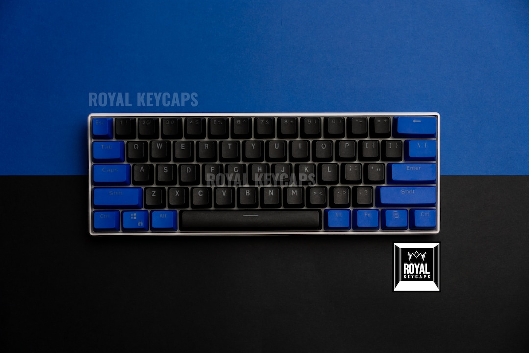 Dark Blue & Black Keycap Set 104 Pc W/ Free Custom Keycap Backlit ...