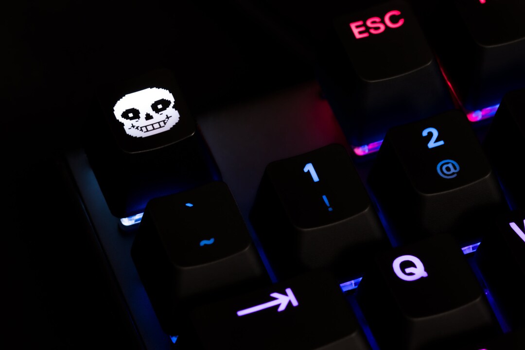 Undertale Sans Keycap | Custom Keycaps | Mechanical Keyboard | Unique ...